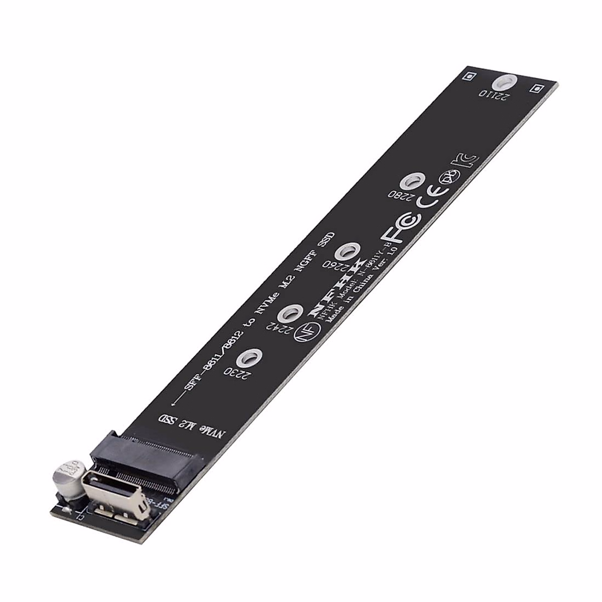 Chenyang M.2 to SFF-8611 Adapter,Oculink SFF-8612 SFF-8611 to NVME PCIe SSD M-Key 2280 22110mm Adapter for Mainboard