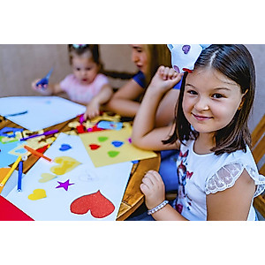 10 Sheets Glitter Foam Sheets for Crafts, A4 Cardstock Paper Sparkles Self Adhesive Sticky Paper for Christmas Construction Scrapbook Gift DIY Cutters Card Party Decoration (Black)