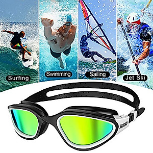 Aegend Polarized Swim Goggles, Swimming Goggles Anti-Glare Anti-Fog