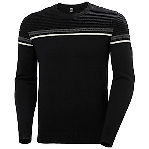 Helly Hansen Men's Carv Knitted Sweater, 990 Black, Large