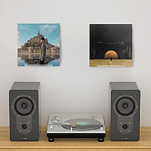 Clear Vinyl Record Shelf Wall Mount, 6 Pack 4 Inch Vinyl Record Storage Shelf, LP Records Vinyl Albums Holders Display Shelf, Floating Wall Shelves for Vinyl Record Photo Book Magazines Living Room