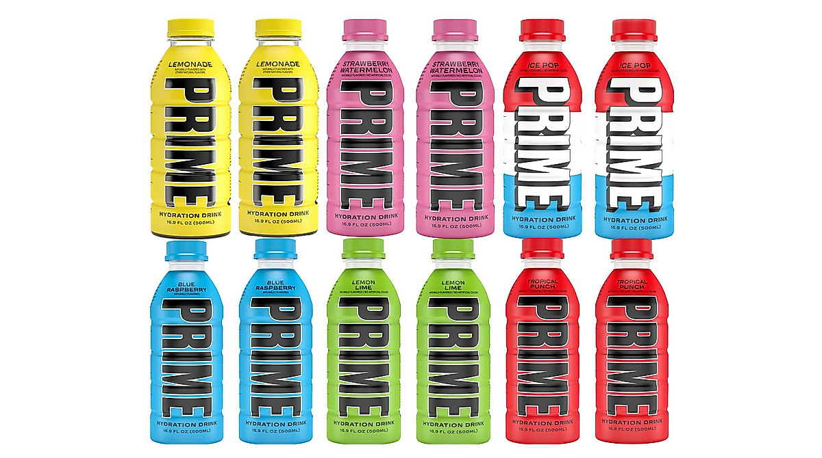 Prime Electrolyte Hydration Drink 6 Flavors 12 Pack - Caffeine-Free ...