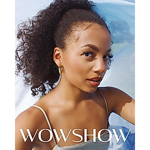 wowshow Chunky Thick Gold Tube Hoops Earrings for Women