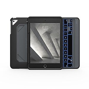 ZAGG Rugged Book - Durable Case and Bluetooth Keyboard for Apple iPad Mini 5 (7.9") - Charcoal