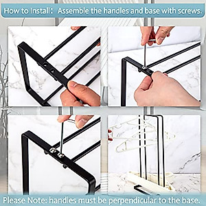 HAKDAY Portable Hanger Organizer Rack, 1PC Metal Hanger Stacker Black Hanger Caddy Hangers Storage for Closet Laundry Dry Cleaning Room