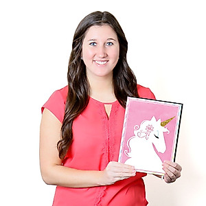 Big Dot of Happiness Rainbow Unicorn - Baby Girl Nursery Wall Art and Kids Room Decorations - Gift Ideas - 7.5 x 10 inches - Set of 3 Prints