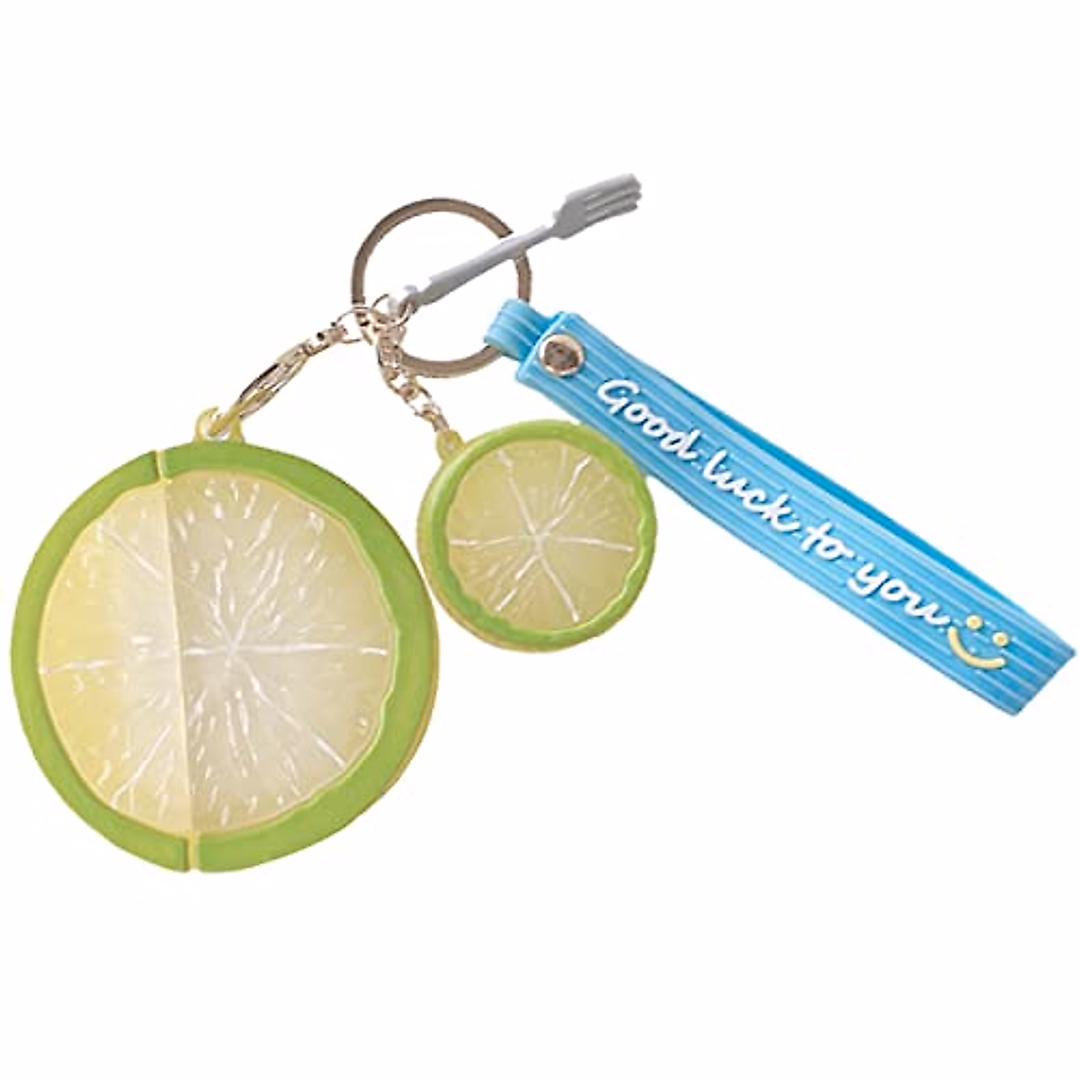 Silicone Case for Airpods Pro, Cute Lemon Pineapple Fruit Crab Protective Soft Rubber Cover Skin with Anti-Lost Keychain (Lemon Case 2)