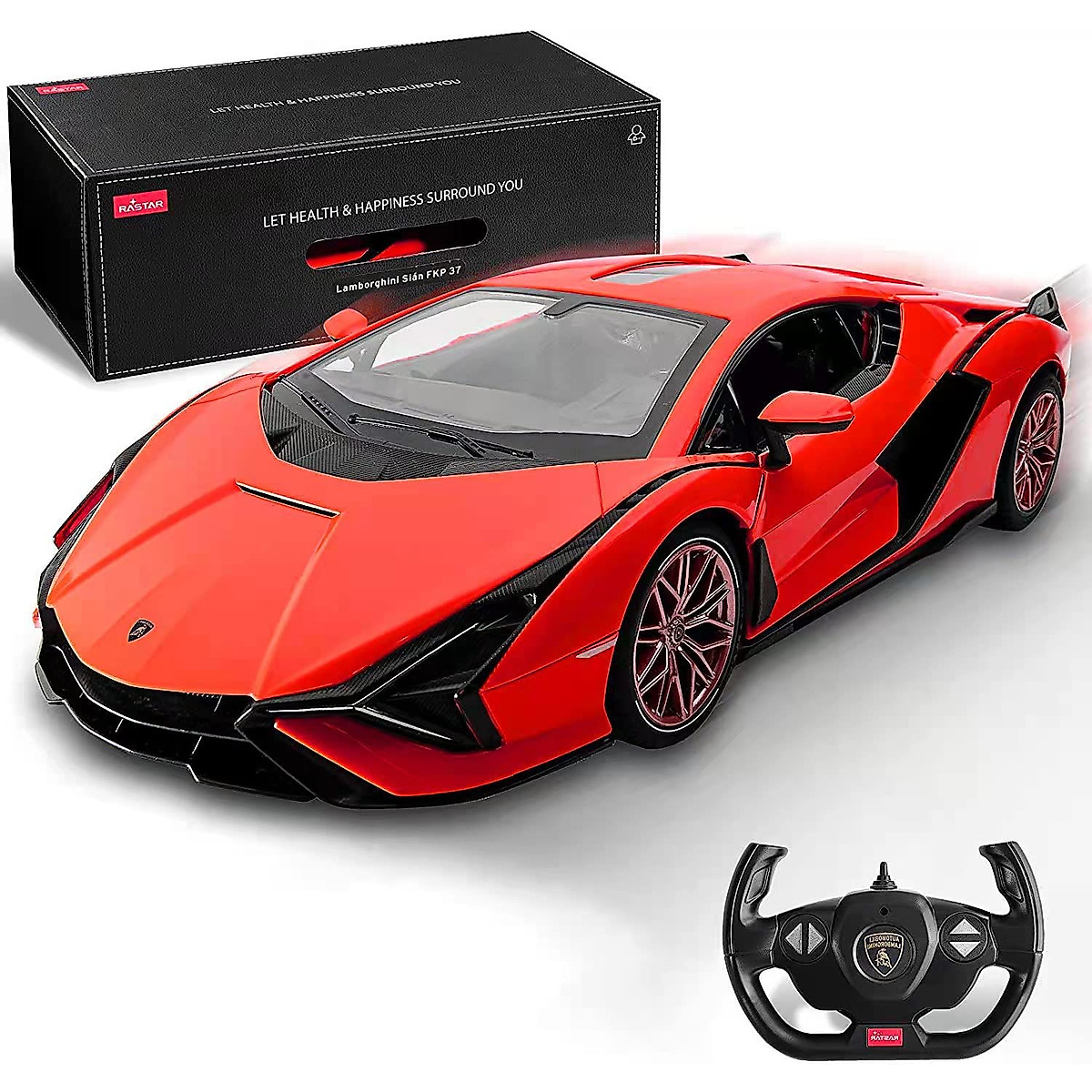 RASTAR RC Car 1/14 Scale 2.4Ghz Lamborghini Sian FKP 37 Radio Remote Control R/C Toy Car Model Vehicle (Red)