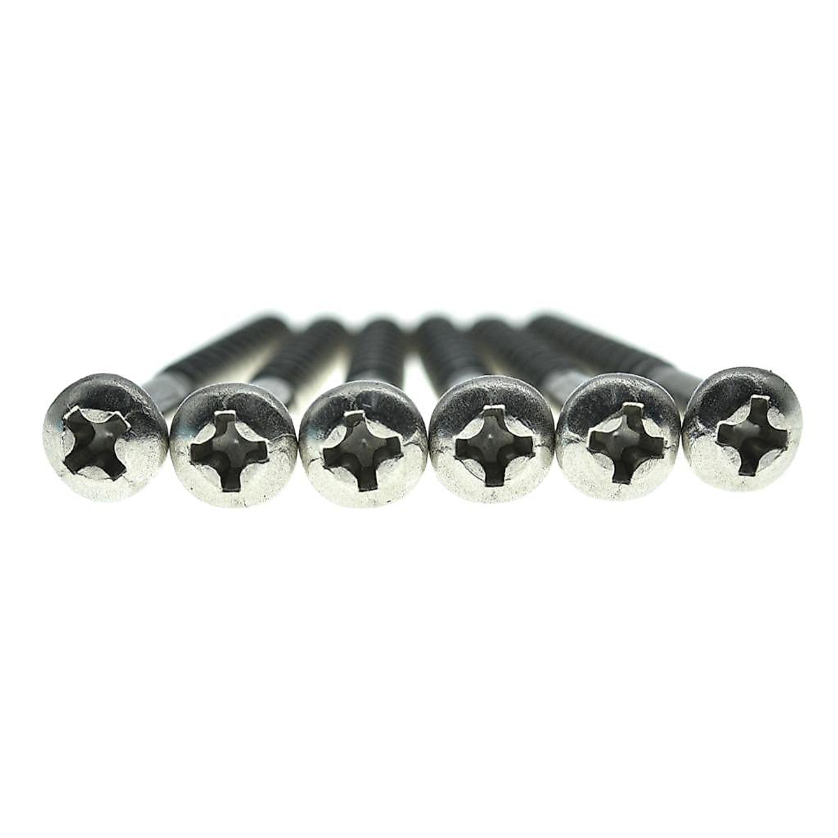 KAISH 6-Pack Stainless Steel Phillips oval-head Vintage Style Guitar Tremolo Bridge Mounting Screws for Strat/Stratocaster