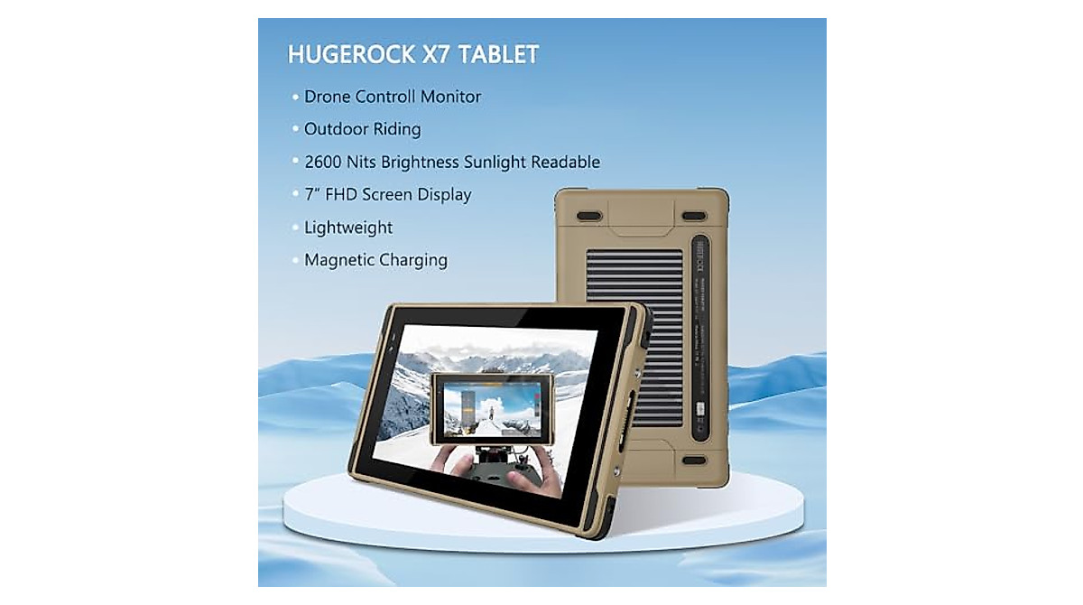 Hugerock X7 Rugged Tablet 7 inch, 2600nit Sunlight Readable, 8+128GB ...