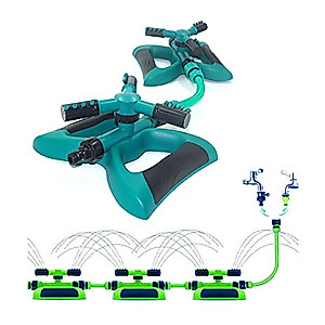 LIANGZHILIAN Automatic 360 Degree Rotating Sprinkler - Watering Grounds, Misting Yard Plants - Gardening Water Rotator, Backyard Sprayer, Lawn Spinners -Green
