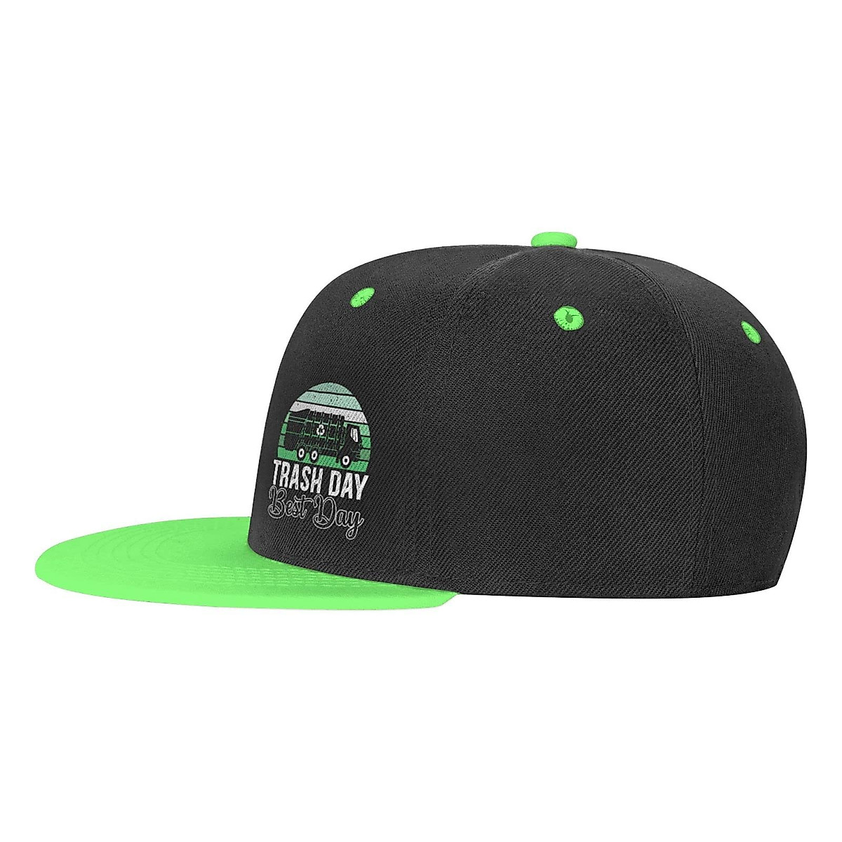 Trash Day Best Day Waste Management Garbage Truck Trucker Hat Green Men Adults Cowboy Adjustable Sun Summer Baseball Cap