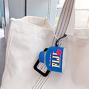 Airpod Pro Case, Cute 3D Funny Basketball Jersey Cartoon Soft Silicone Cover, Kawaii Fun Cool Keychain Design Skin, for Girls Children and Boys Airpod Pro Case (KANSDF/PRO Blue Bottle)