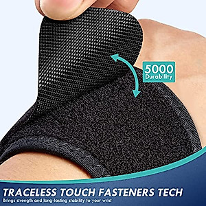 YOGINGO 2 Pack Wrist Brace for Right&Left Hand - Wrist Wraps for Men&Women - Adjustable Wrist Band for Sports Protecting/Tendonitis Pain Relief/Injury Recovery/Daily Work,Carpal Tunnel Wrist Brace