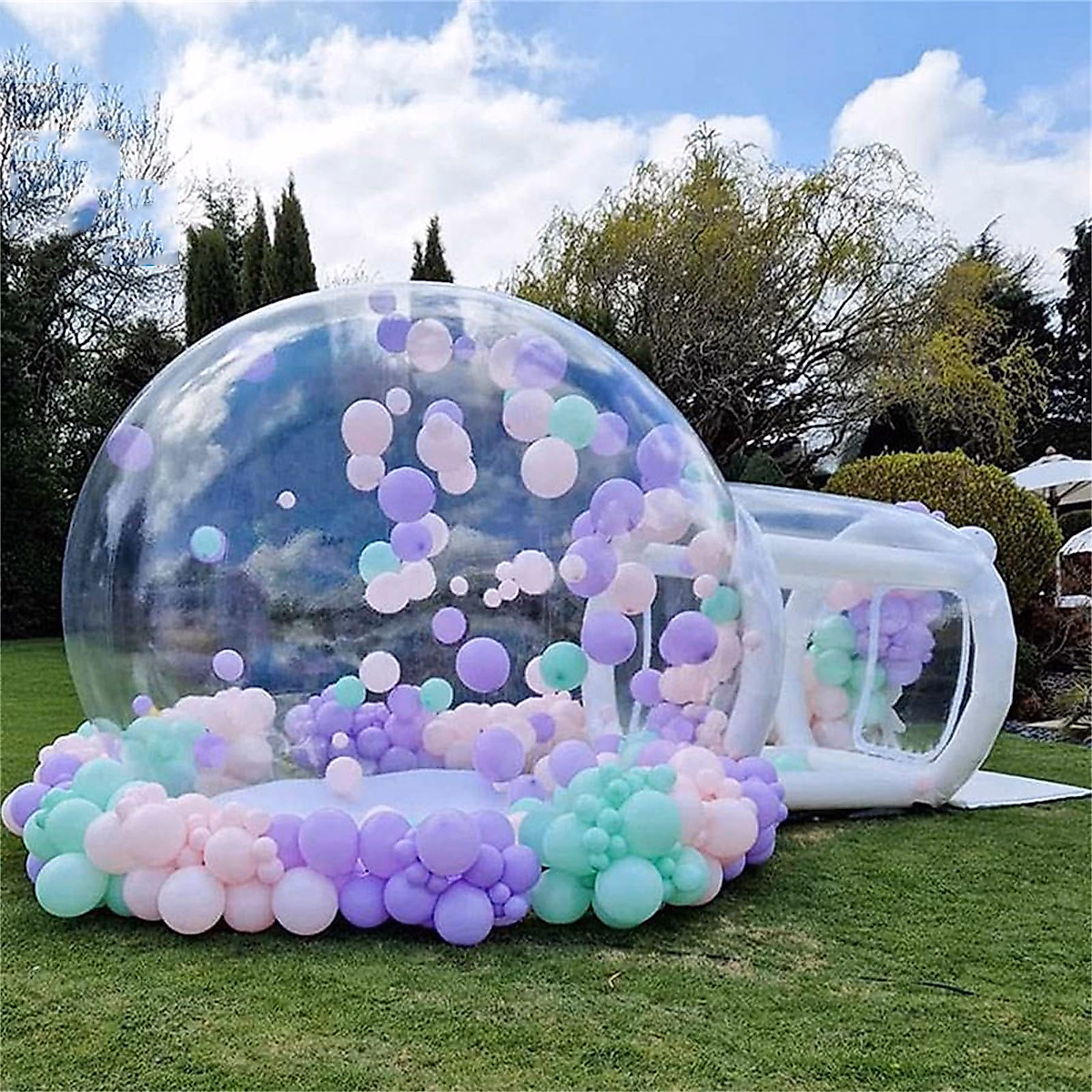 ZLPOWER Inflatable Bubble House Tent Clear Kids Party Balloon Outdoor Transparent Tarpaulin PVC with Blower Clear Dome Garden for Wedding Party Rent Outdoor Backyard Festival (3m/10ft)
