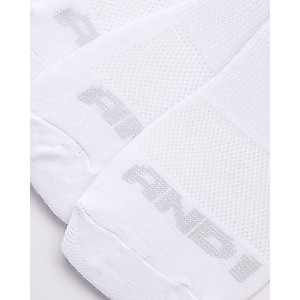AND1 Men's Socks - Lightweight Performance No Show Liner Socks (24 Pack), Size 6-12.5, White