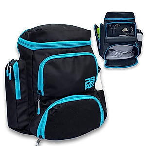 Pickleball Backpack for Men and Women - Fits 2 to 4 Paddles - Shoe Compartment, Fence Hook, Storage Pockets for 2 Water Bottles, Pickleballs, Clothing, Racquet/Paddle Storage - Pickleball Bag
