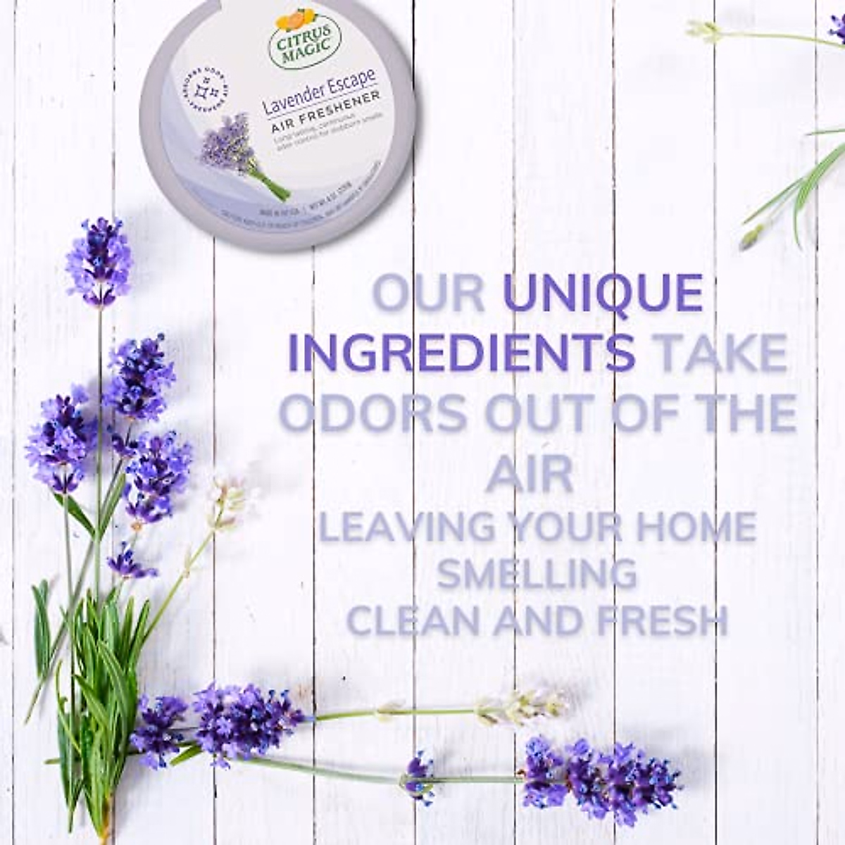 Citrus Magic Odor Absorbing Solid Air Freshener, Lavender Escape, 8-Ounce, 8 Ounce (Pack of 3), 3 Count