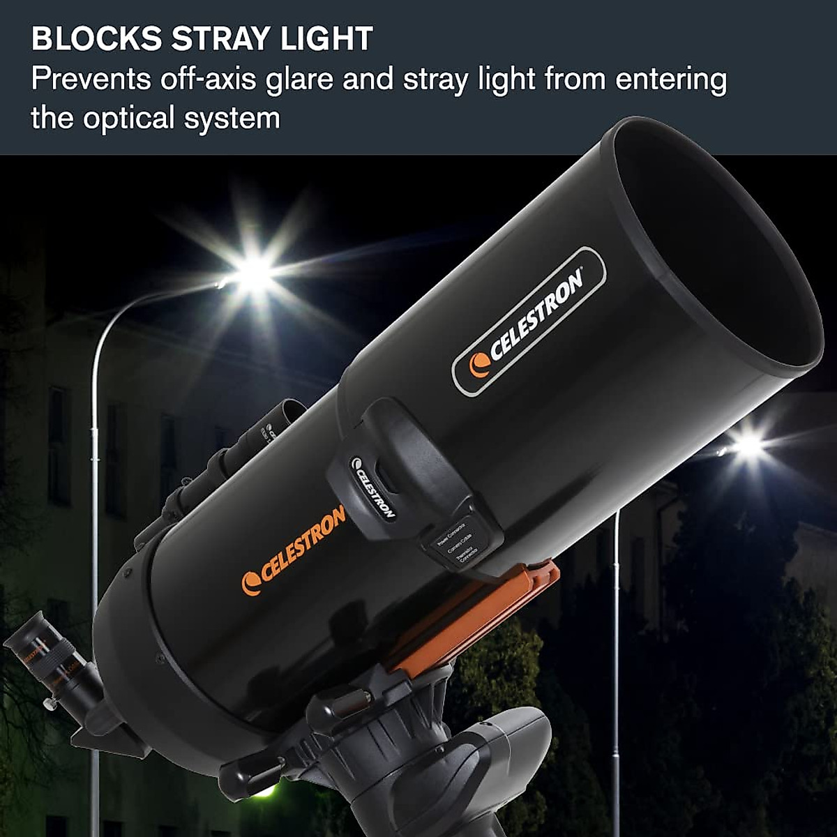 Celestron – Dew Shield with Cover Cap – Aluminum Dew Prevention – Fits 6” Schmidt Cassegrain Telescope