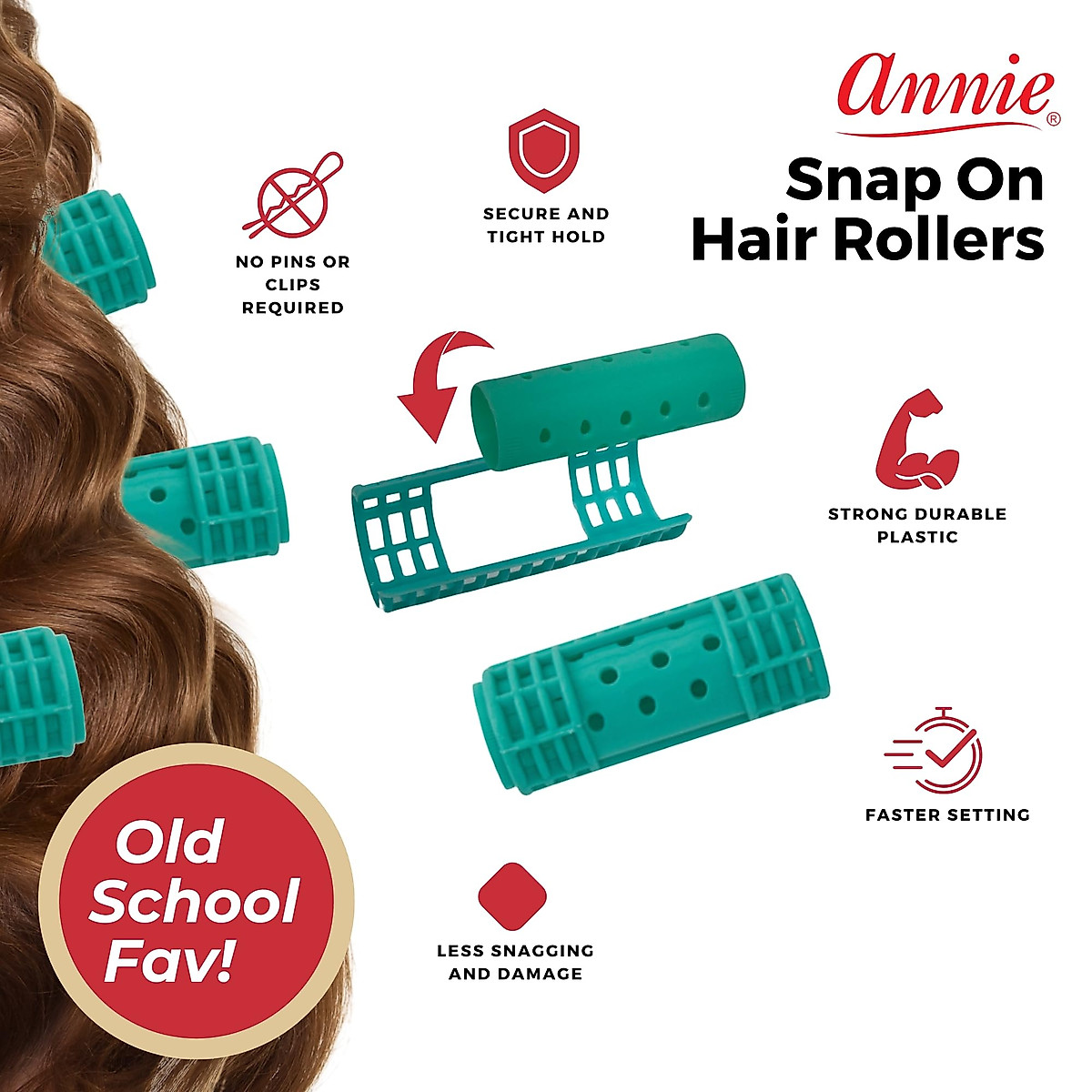 Snap On Magnetic Rollers - Large