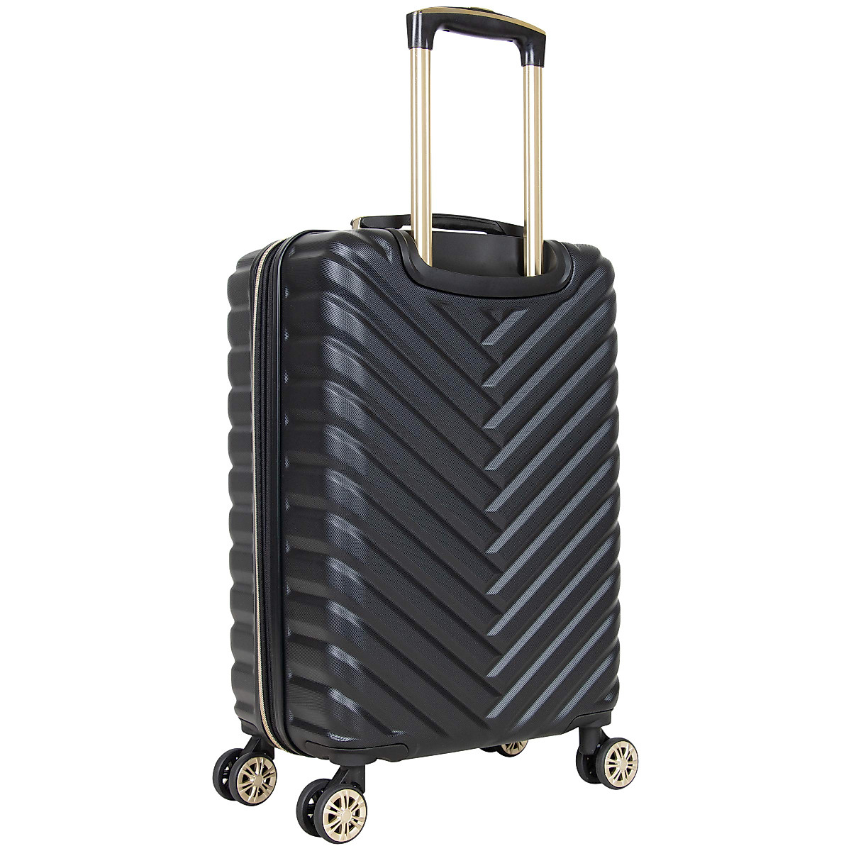 Kenneth Cole REACTION Women's Sophie Backpack Silky Nylon 15" Laptop & Tablet RFID Bookbag for School, Work, & Travel, Black with 20" Carry-On, One Size