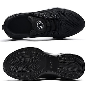 HuJAT Women’s Air Running Shoes Walking Tennis Fashion Sneakers Casual Comfortable Breathable Jogging Shoes Black