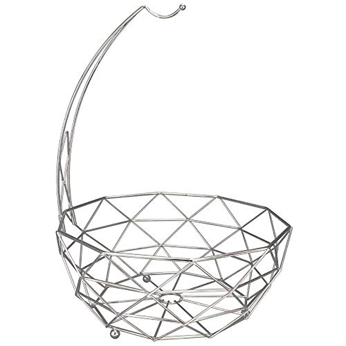 ROSYLINE Fruit basket banana hanger, removable banana hanger, home decoration (chrome)