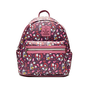 Loungefly The Nightmare Before Christmas Jack and Sally Hearts Mini Backpack