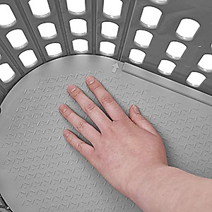 Addis Fold Flat Easy Store Laundry Basket Hamper, 38 Litre, Dark Grey