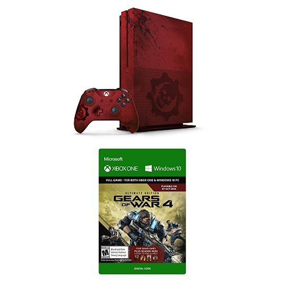 Xbox One S 2TB Console - Gears of War 4 Limited Edition Bundle and Gears of War 4 Ultimate Edition Digital
