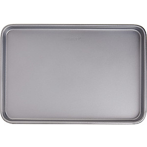 Cuisinart 9-Inch Chef's Classic Nonstick Bakeware Square Cake Pan, Silver & AMB-15BS 15-Inch Chef's Classic Nonstick Bakeware Baking Sheet, Silver
