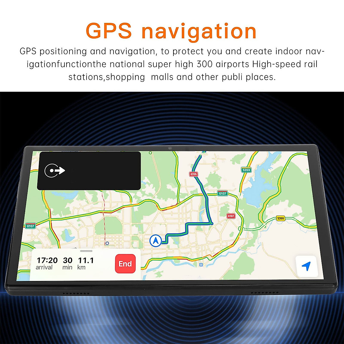 GLOGLOW Tablet PC, Night Reading Mode 10.1 Inch 2 in 1 Tablet 8GB RAM 256GB ROM 5G WiFi for Travel for Students (US Plug)