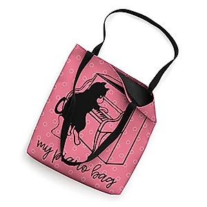 Piano Bag for Girls Books Kids Music Piano Player Cat Cute Tote Bag