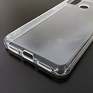 Ytaland for TCL 30XL Case, with 2 x Tempered Glass Screen Protector. Crystal Clear Silicone Shockproof TPU Bumper Protective Phone Case Cover