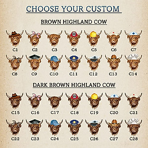 MAHOMAY Personalized Highland Cow Gifts for Mom, Rodeo Mom, Gift For Mom From Daughter Son, Highland Cow Mom Wife Grandma, Coffee Travel Mug Birthday Christmas Cups For Women 20oz Skinny Tumbler