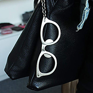 Booluee 2 Pcs Glasses Shaped Metal Bottle Opener with Keychain Keyring Beer Bottle Cap Opener Unique Creative Gift