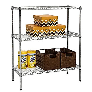 Apollo Hardware Chrome 3-Shelf Wire Shelving with Wheels 14"x30"x36"