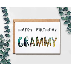 Happy Birthday Grammy - Grammy Birthday Card - Grammy Card - Card For Grammy Modern - Grammy Birthday Card - Card For Grammy