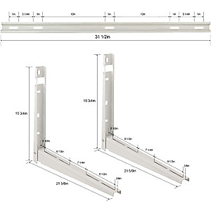 AllTek Mini-Split Air Conditioner Bracket, Outdoor Wall Mounted Heavy Duty Bracket for Outdoor Ductless AC, Heat Pumps, Condenser Units 9000-36000 BTU - 440 LBS