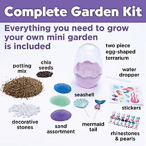 Creativity for Kids Mini Garden Mermaid Terrarium Kit - Crafts and Gifts for Girls Ages 6-8+, Stocking Stuffers