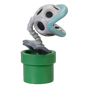 Super Mario Action Figure 2.5 Inch Bone Piranha Plant Collectible Toy