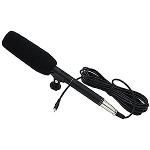 Ksalfoto 3.5mm DSLR Interview Condenser Uni-Directional Mic Shotgun Camera Camcorder Microphone
