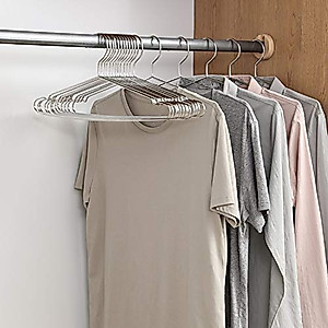 Tosnail 50 Pack Stainless Steel Strong Wire Metal Hangers Heavy Duty Clothes Hangers - 16.5"/42cm