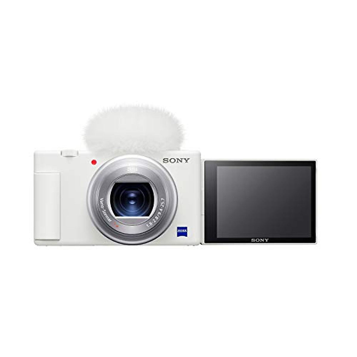 Sony ZV-1 Compact 4K HD Digital Camera for Content Creators (White) Bundle with Sony Accessory Kit, Memory Card Reader, Camera Bag with Cleaning Kit, and Photo Software (5 Items)