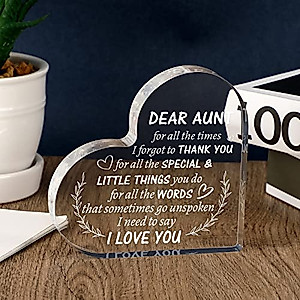Aunt Gifts from Niece,Nephew - Gifts for Aunt Acrylic Keepsake Paperweight Gift for Auntie from Niece - Aunt Birthday Gifts