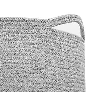 Kinton Crafts Storage Bins, Woven Baskets for Storage, Rope Basket, Blanket Storage for Living Room, Storage Organizer for Bedroom, Pack of 3 Blanket Basket