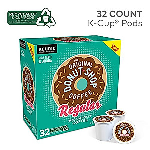 The Original Donut Shop Regular, Single-Serve Keurig K-Cup Pods, Medium Roast Coffee Pods, 32 Count