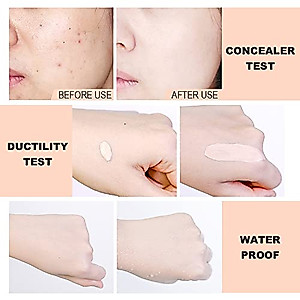 2 Pack Liquid Foundation Cream for Face Makeup,Durable Full Coverage Matte Concealer Make Up,Oil Control & Waterproof Base Primer -1+1 Fl.Oz-BEIGE 4#