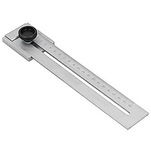 Sliding Line Ruler Precision Carbon Steel Ruler Woodworking Parallel Ruler Marker Gauge Marking Tool for Mechanical Processing Marking with Slide Stops(200mm)