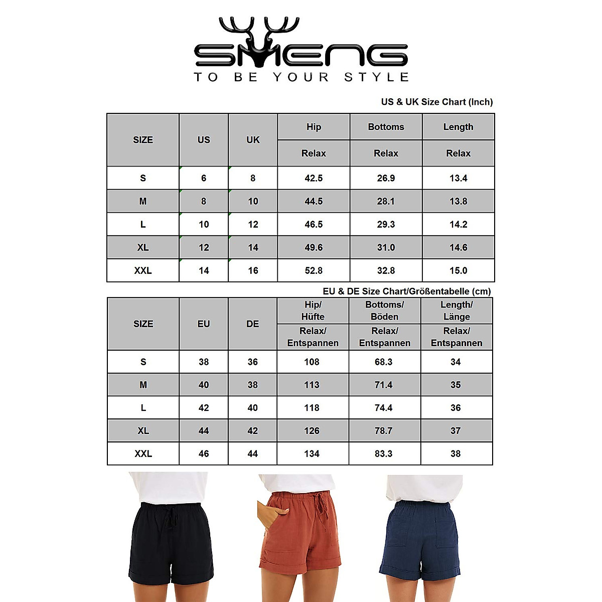 SMENG Womens Pull on Gym Bermuda Jogger Shorts for Women Drawstring Comfy Sleeping Clothes Black Large